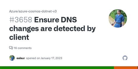 Ensure DNS Changes Are Detected By Client Issue Azure Azure Cosmos Dotnet V GitHub