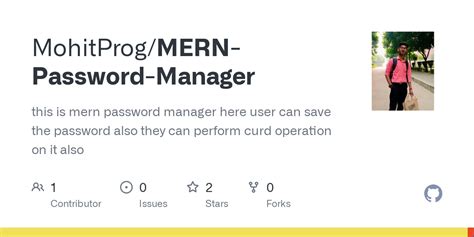 github mohitprog mern password manager this is mern password manager