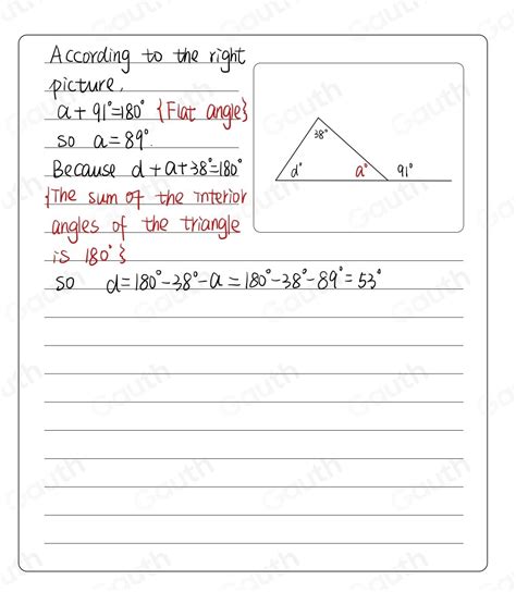 Solved Q7 What Is The Size Of Angle D 38 Degrees 53 Degrees 91