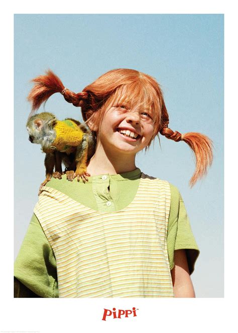 Pippi Långstrump På Hästen Lilla Gubben Poster Desenio