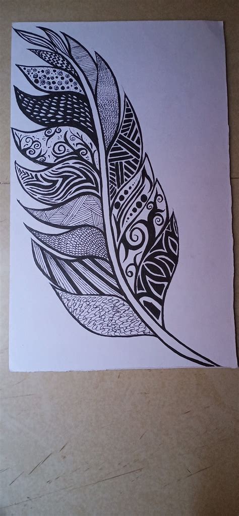 Feather Pen Art Drawings Gel Pen Art Gel Pen Drawings