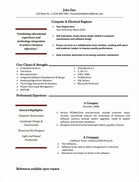 Resume Templates Excel Professional Templates Professional Templates
