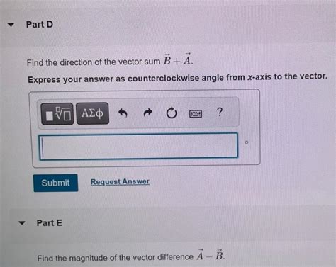 Solved For The Vectors A And B In The Figure Figure 1 Use