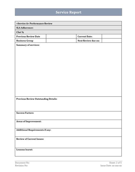 Service Report Template Itsm Docs Itsm Documents And Templates
