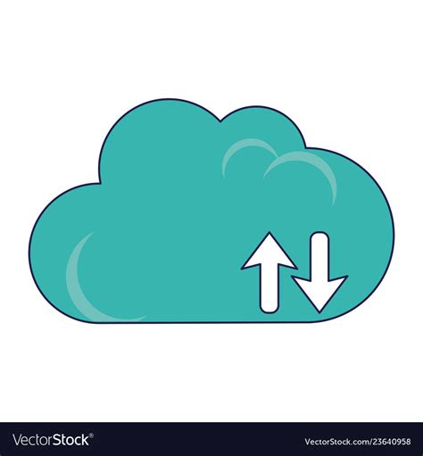Cloud Computing Upload And Download Royalty Free Vector