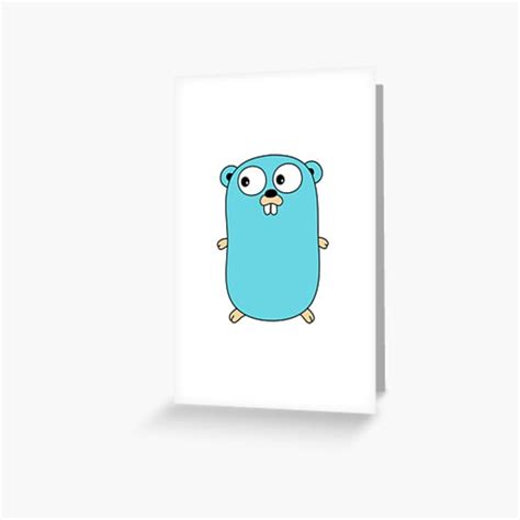 Go Golang Gopher Greeting Card For Sale By Vladocar Redbubble
