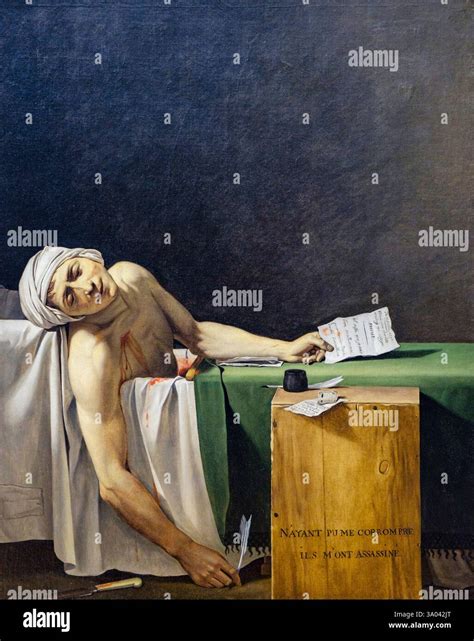 The Death Of Marat Jacques Louis David 1793 Oil On Canvas Neoclassicism Louvre Museum Paris