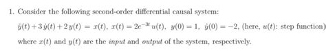Solved 1 Consider The Following Second Order Differential