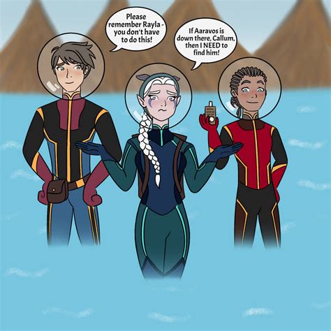 Callum Ezran And Rayla At The Sea By Cosmiquelageek On Deviantart