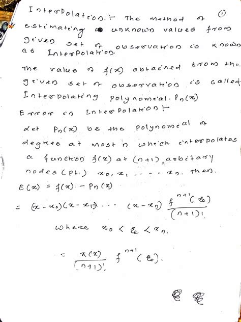 Math Interpolation Pdf