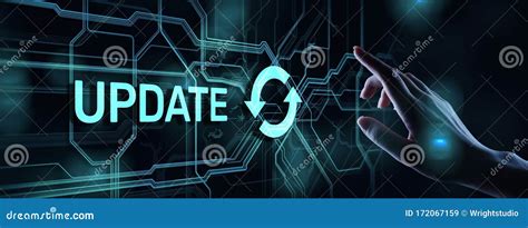 Update System Upgrade Software Version Technology Concept On Virtual