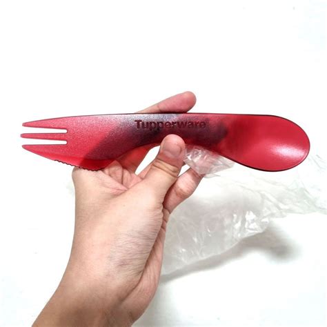 Tupperware 3 In 1 Reusable Travel Convenient Spoon Fork And Knife