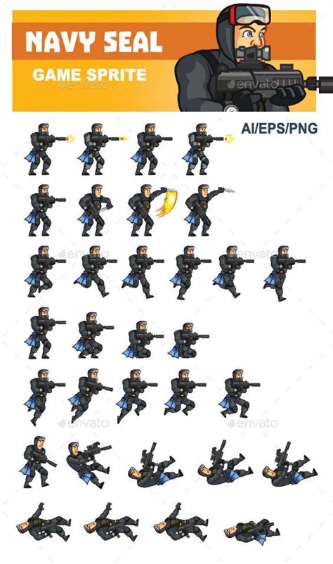 Navy Seal Game Sprite Sprite Pixel Art Games Navy Seals