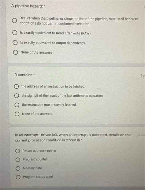 Solved A Pipeline Hazard O Occurs When The Pipeline Or Chegg Com