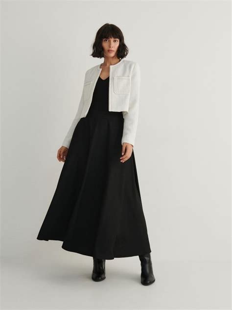 Structural Fabric Blazer Color Cream Reserved 4876v 01x