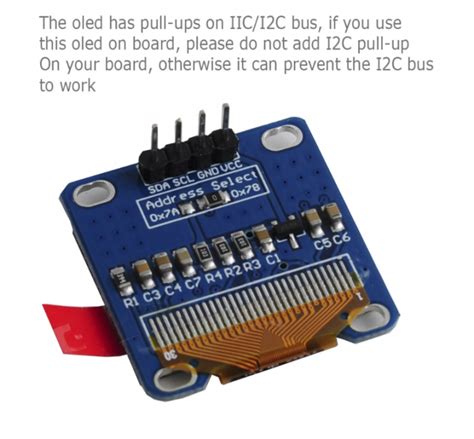 Pantalla Oled 0 96 128X64 I2C RoosTech Electronica