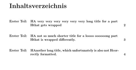 Table Of Contents Toc Inconsistent And Erratic Spacing Tex Latex