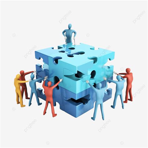 online problem solving and teamwork collaboration 3d high quality