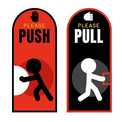 Push Pull Sign Vectors Download Free High Quality Vectors From Freepik Freepik