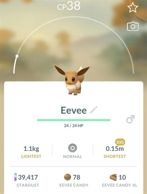 Did I Just Catch The Smallest Eevee Ever R Pokemongo