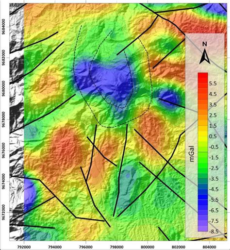 Residual Anomaly Gravity Map It Reveals Low Anomaly Distribution On Download Scientific