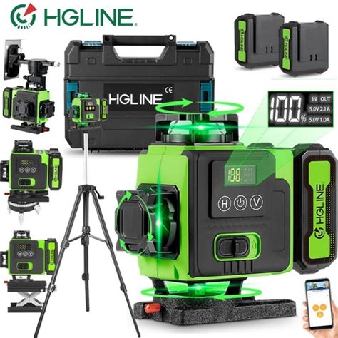 Hgline 16 Line Laser Level Stativ Wasserwaage 360° Kreuzlinienlaser