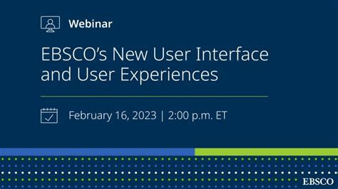 Ebsco Information Services On Linkedin Ebsco Platform Ui Webinar