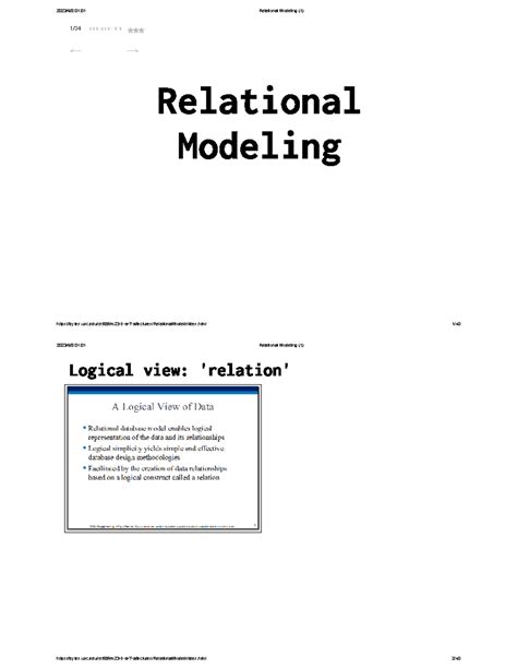 Relational Modeling Nsa Ccs585m23 D A T Alectures