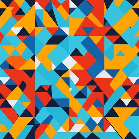 Premium Vector Seamless Geometric Pattern With Repeating Shapes
