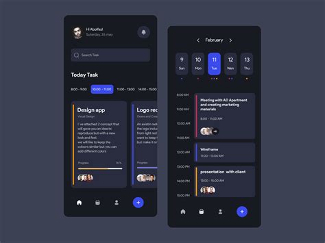 Task Manager Mobile App Dark By Alenfazl On Dribbble Task Manager Mobile App Dark By Alenfazl On Dribbble