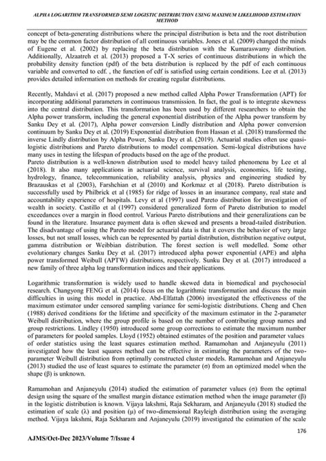 Alpha Logarithm Transformed Semi Logistic Distribution Using Maximum