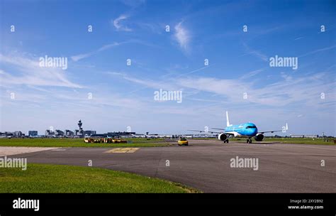 Schiphol The First Klm Airbus A321neo After Landing From The Airbus Factory In Hamburg At