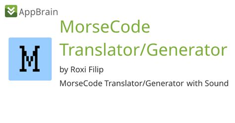 Morsecode Translatorgenerator For Android Free App Download
