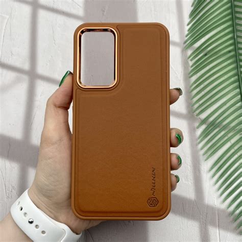 قاب گوشی Galaxy A54 5g سامسونگ چرمی دور سیلیکونی متال کیس Nillkin رنگ