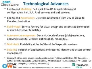 OpenCloudware The Cloud Application Lifecycle Management Platform PPT