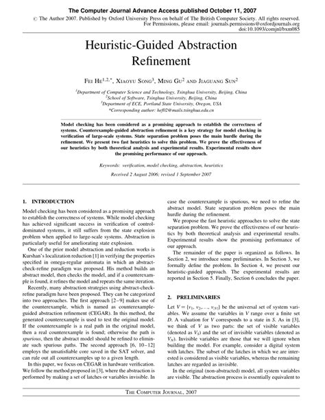 Pdf Heuristic Guided Abstraction Refinement