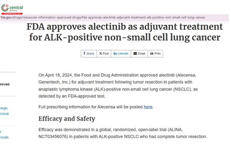 Thuốc Alectinib điều Trị Ung Thư Phổi Không Tế Bào Nhỏ Dương Tính Alk