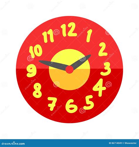 Wall Clock Circle Sign With Chronometer Pointer Tool And Deadline