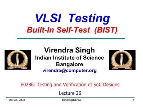 Vlsi Testing Built In Self Test Serc
