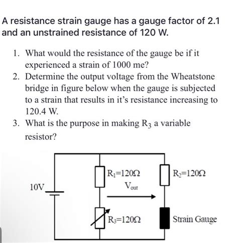 Solved A Resistance Strain Gauge Has A Gauge Factor Of 2 1