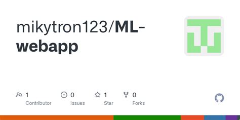 GitHub Mikytron ML Webapp