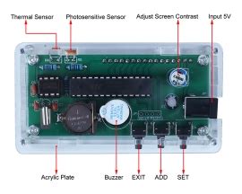 LCD Display Electronic Clock Kit Soldering Practice Kits For STEM Teaching Babes Learning