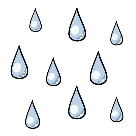 Premium Vector Small Raindrops Splashes Of Water Vector Cartoon