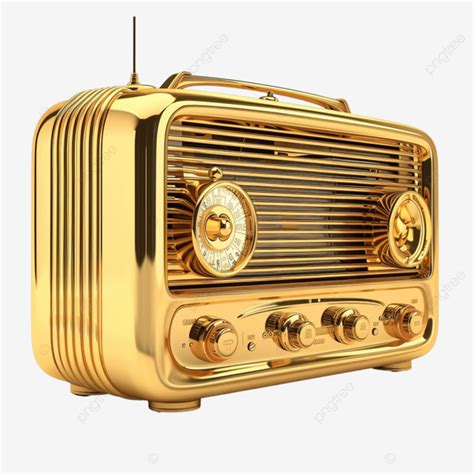 레트로 스타일 골든 라디오 생성 Ai 라디오 복고풍 스타일 Png 일러스트 및 이미지 에 대한 무료 다운로드 Pngtree