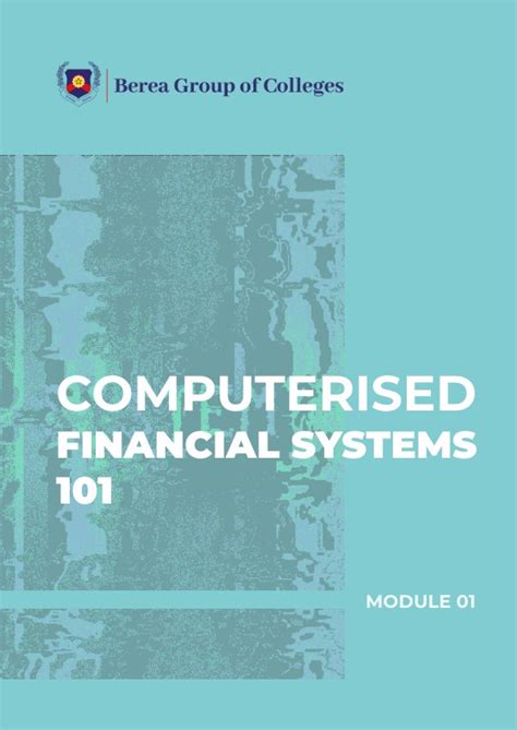 Computerised Financial Systems 101 Module 1 By E Publishing