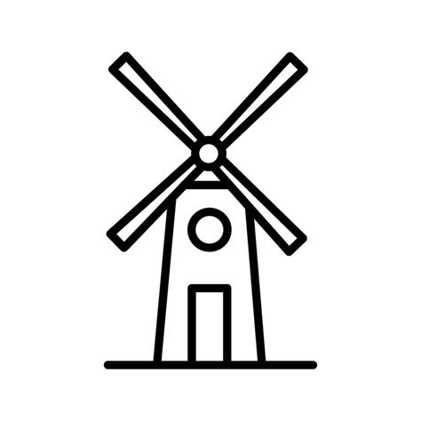 Windmill Vector Icon 40086656 Vector Art At Vecteezy