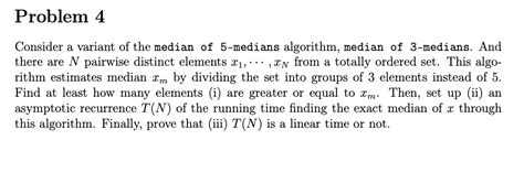 consider a variant of the median of 5 medians