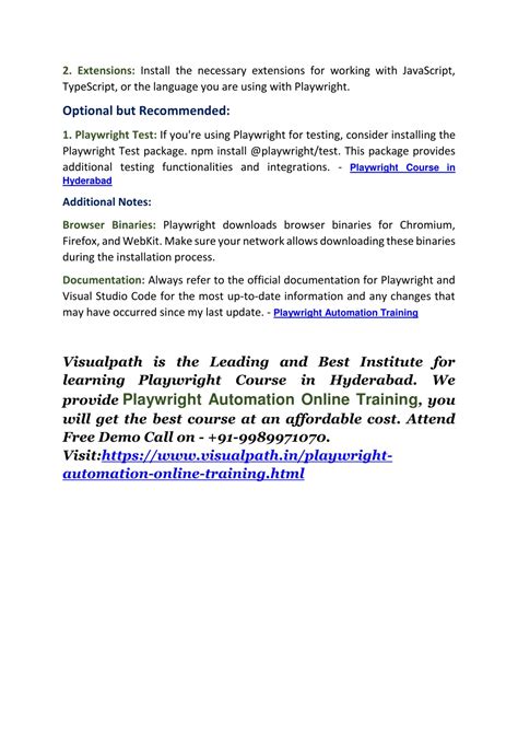 ppt playwright automation training playwright course in hyderabad
