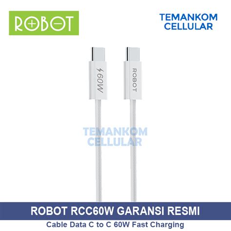 Jual Kabel Cas Type C Robot Rcc W C To C Usb Cable Fast Charging Tepsi Garansi Resmi Shopee