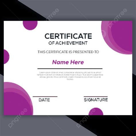 Purple Color Certificate Design Template Download On Pngtree